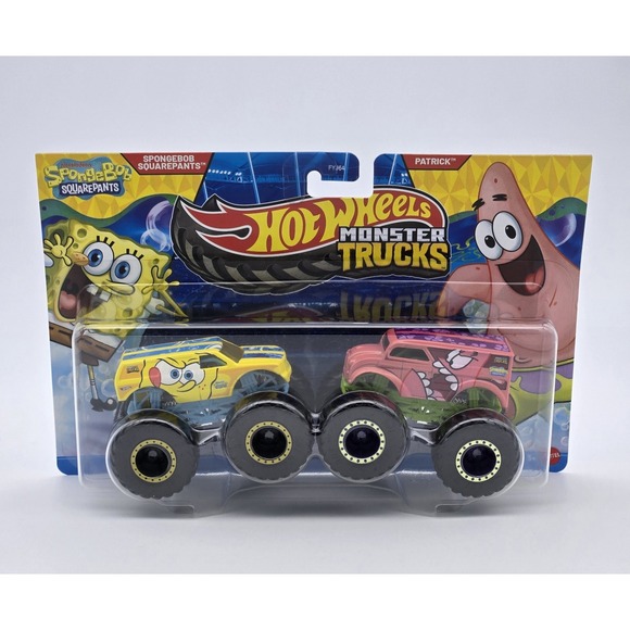 Hot Wheels | Toys | Hot Wheels Monster Trucks Spongebob Vs Patrick ...